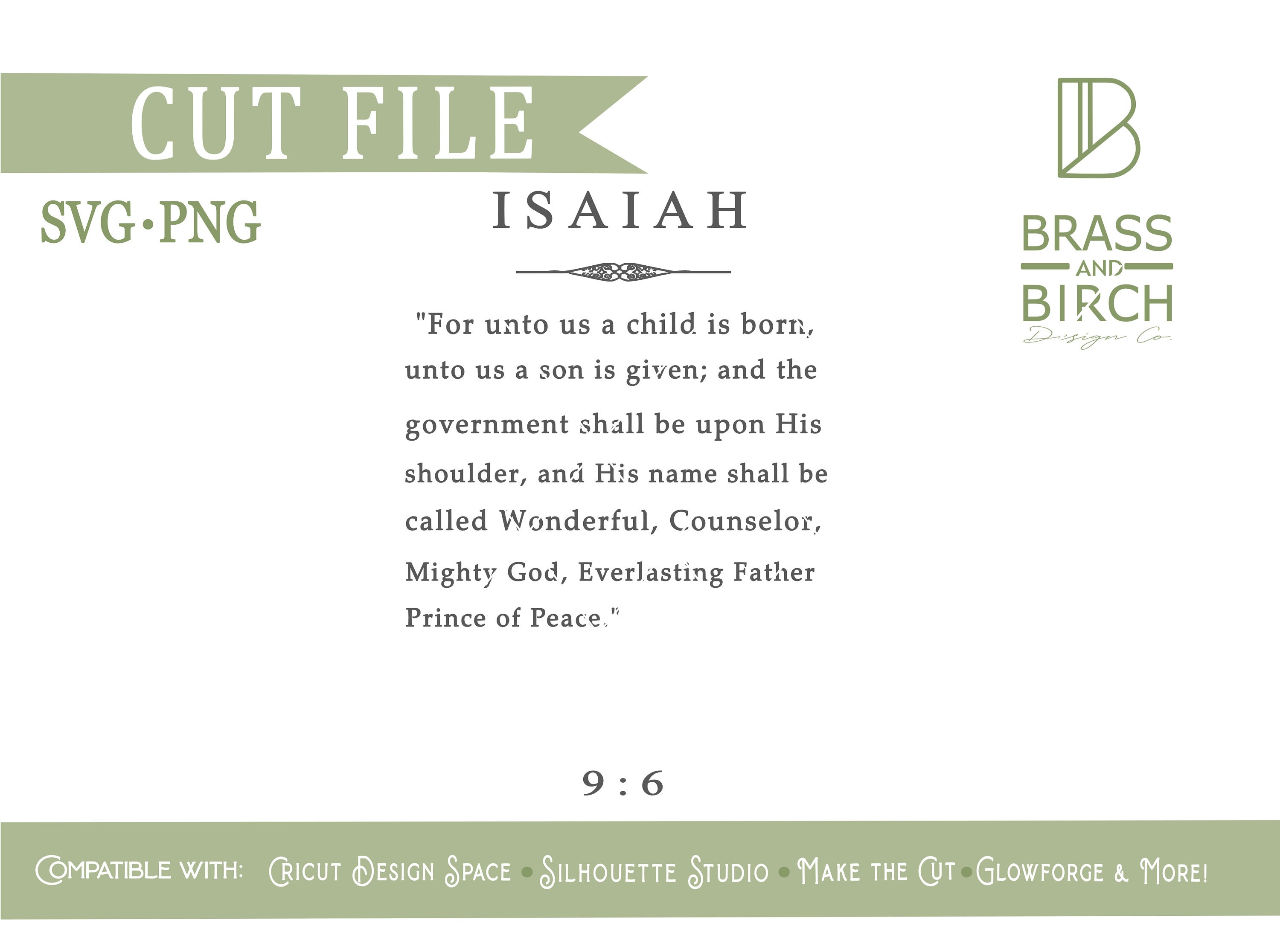 Christmas SVG File Scripture SVG File Farmhouse SVG File | Etsy