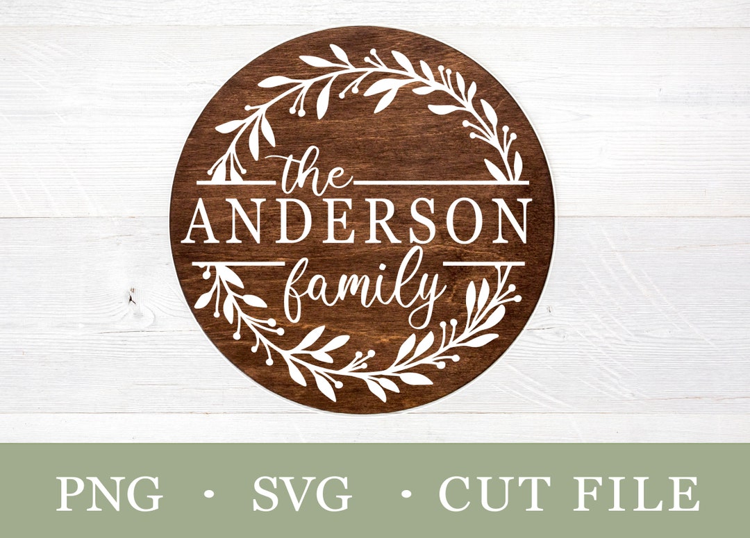 Family Wreath SVG File Wreath SVG File Family Welcome - Etsy