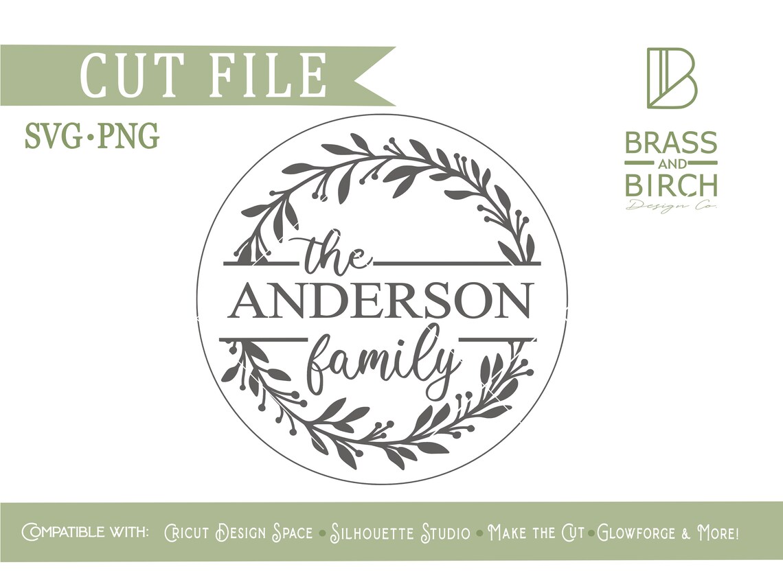 Family Wreath SVG File Wreath SVG File Family Welcome - Etsy