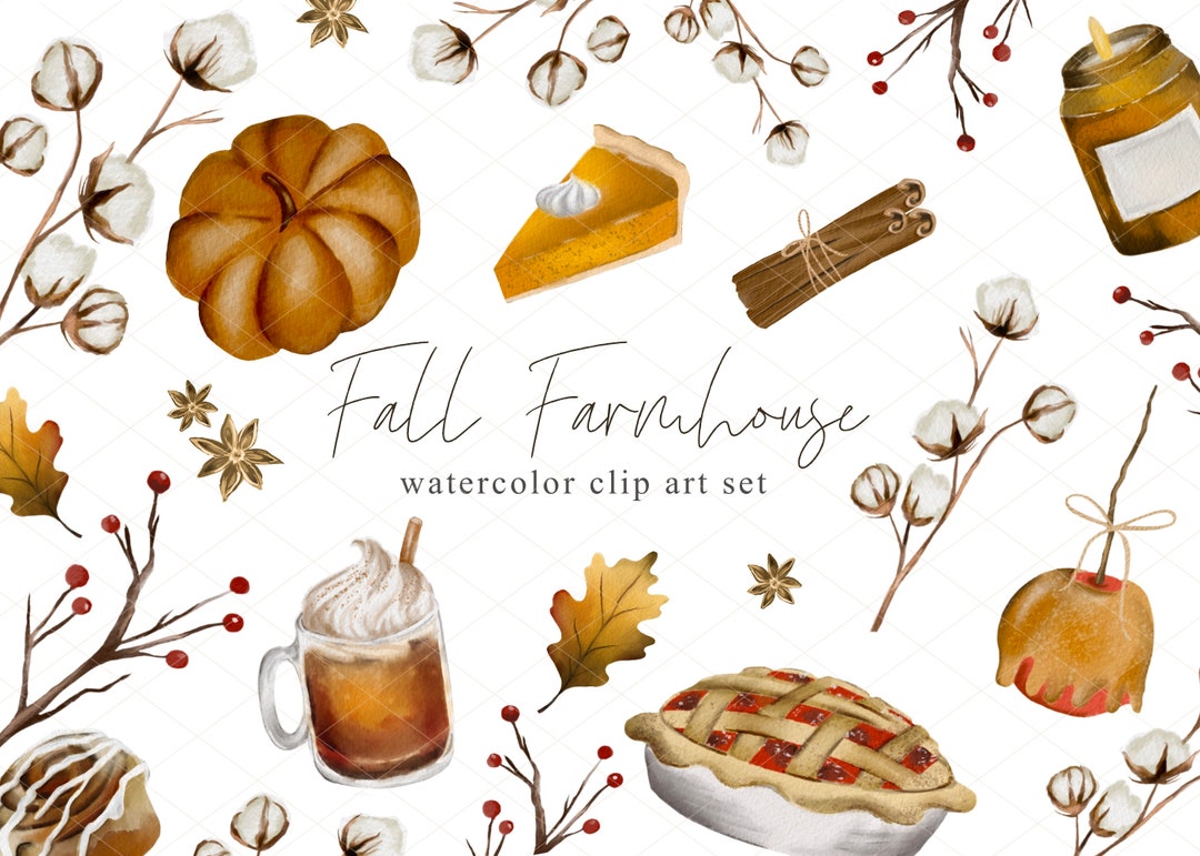 Fall Clip Art, Watercolor Clip Art, Clip Art , Autumn Clip Art, Fall ...