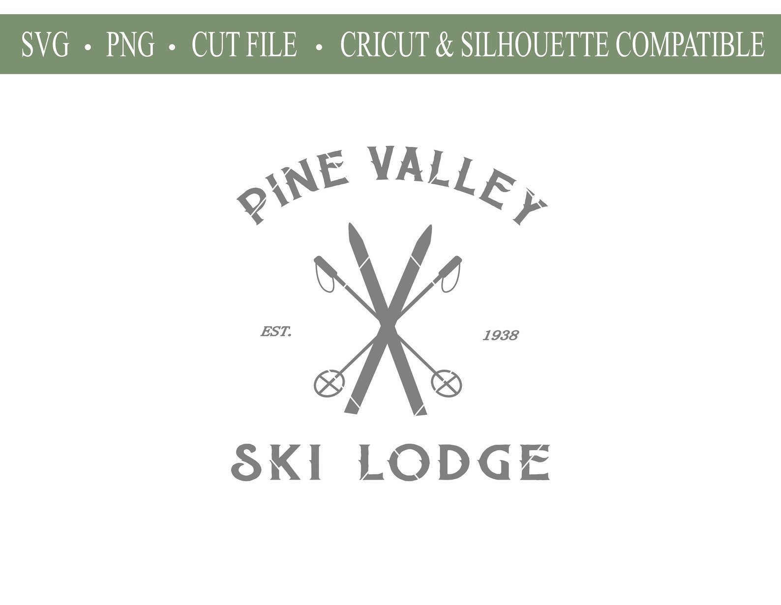 Ski Lodge SVG File Christmas SVG File Farmhouse SVG File | Etsy