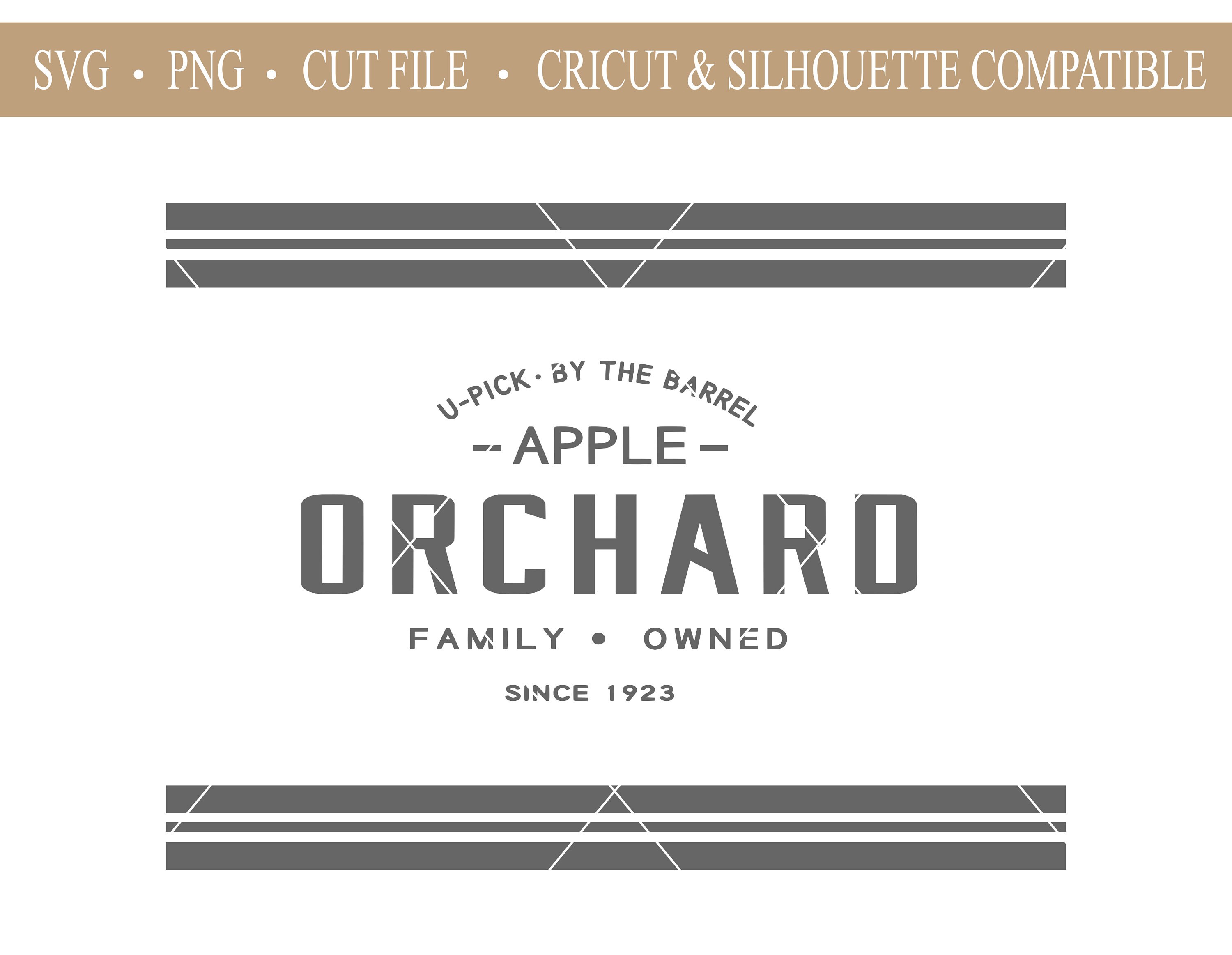 Apple Orchard SVG File Fall SVG File Autumn SVG File | Etsy
