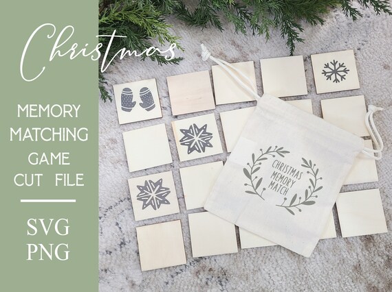 Christmas Memory Game SVG File Matching Game SVG File | Etsy