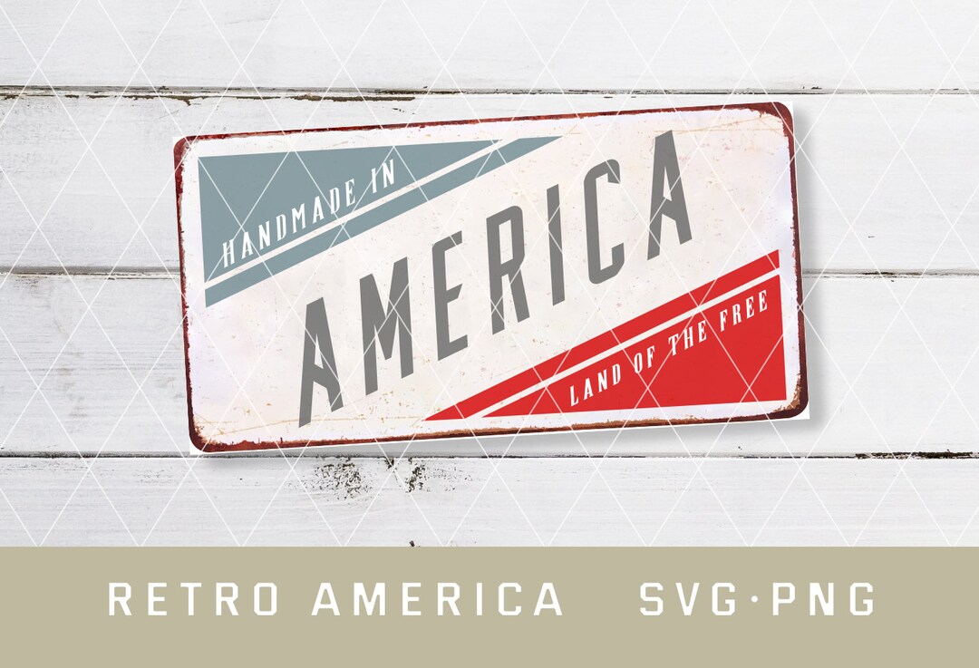 America SVG File Retro SVG File Vintage SVG File Vector - Etsy