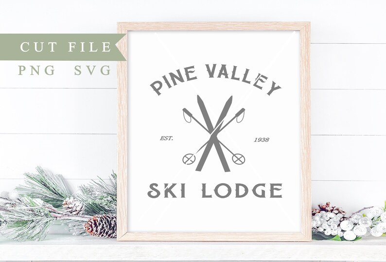 Ski Lodge SVG File Christmas SVG File Farmhouse SVG File | Etsy