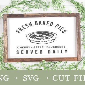Pie SVG File, Pie Sign SVG File, Pie, Cherry, Cricut, Silhouette ...