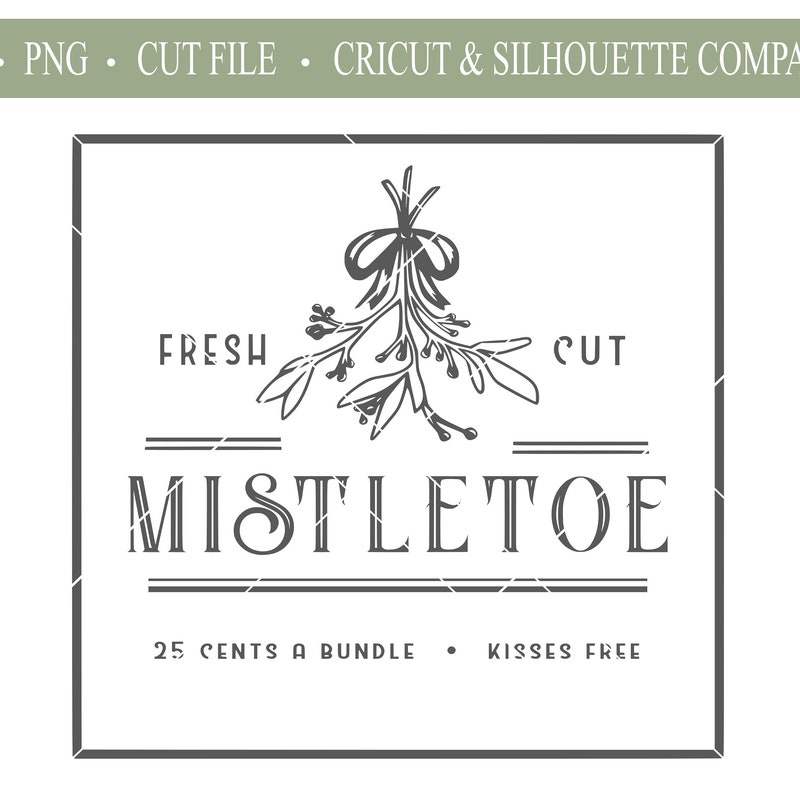 Mistletoe Svg - Etsy