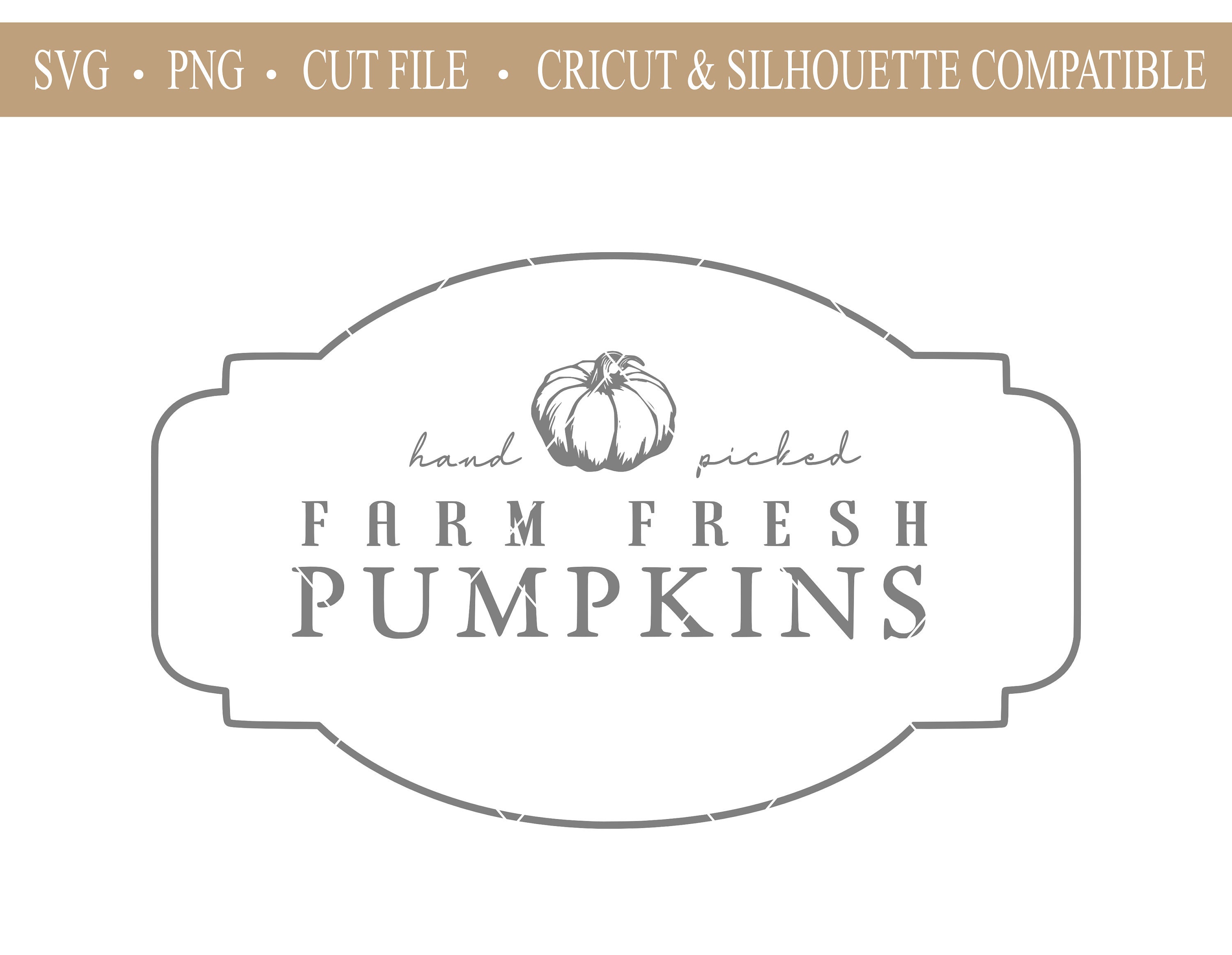 Pumpkin SVG File Fall SVG File Autumn SVG File Farmhouse - Etsy