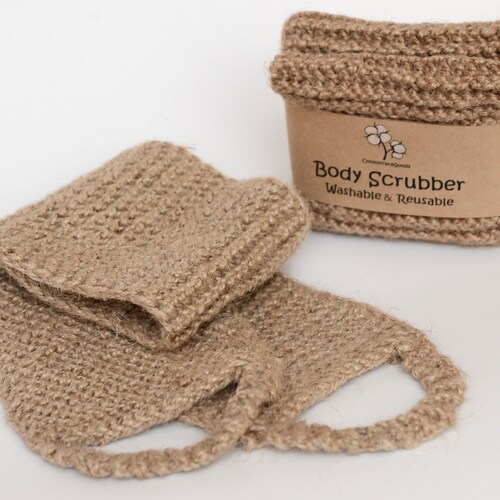 Exfoliating Body Scrubber. Natural Jute Back Scrubber. Spa | Etsy
