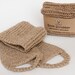 Exfoliating Body Scrubber. Natural Jute Back Scrubber. Spa Washcloth ...
