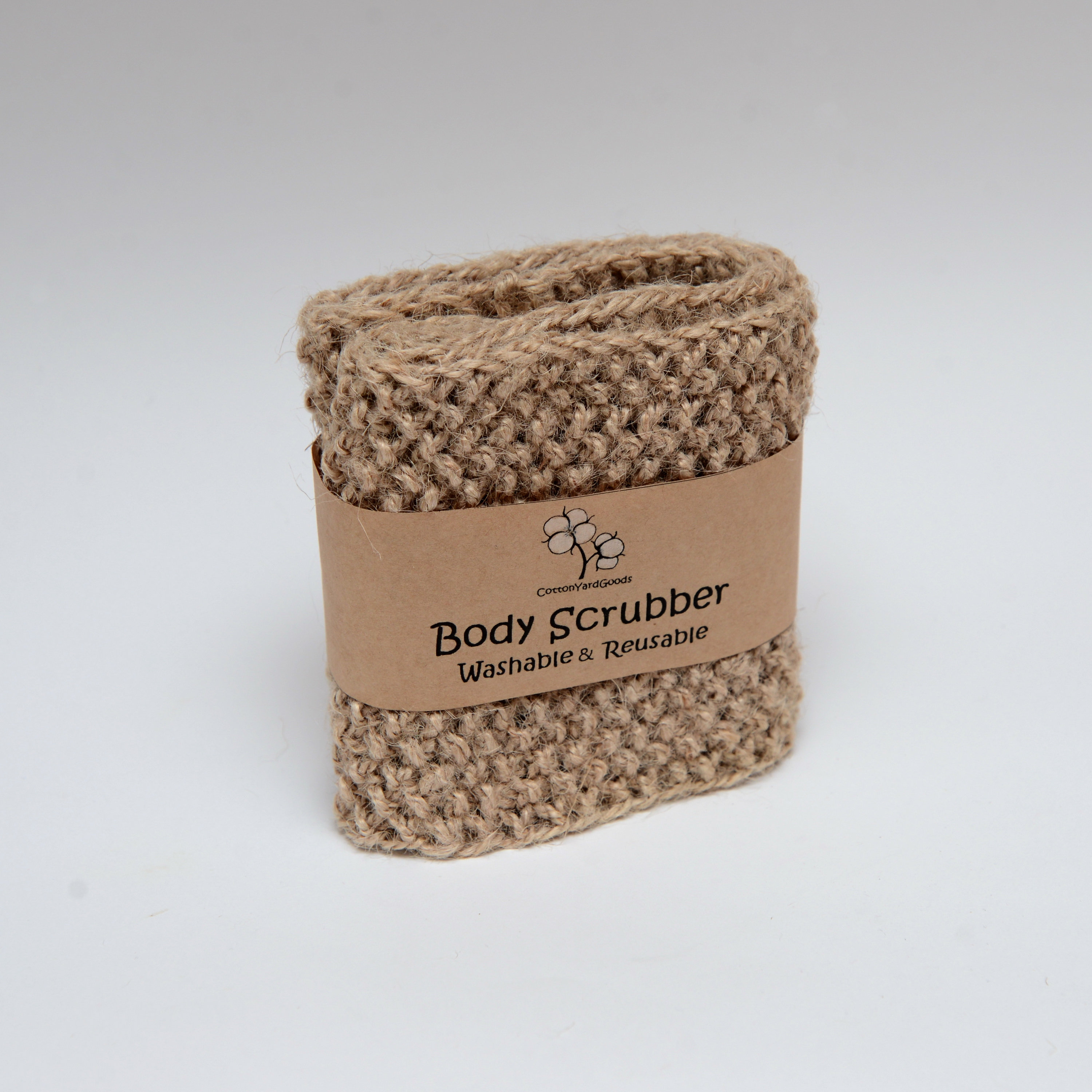 Exfoliating Body Scrubber. Natural Jute Crocheted Sponge. Spa Washcloth ...