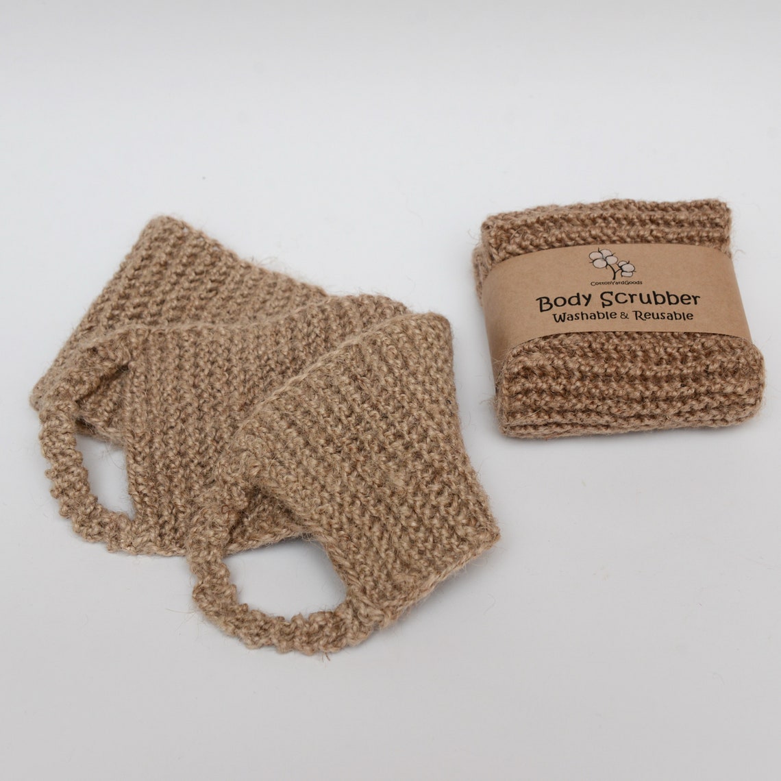 Exfoliating Body Scrubber. Natural Jute Back Scrubber. Spa Washcloth ...