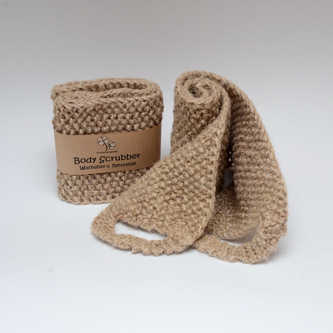 Natural Jute Exfoliating Back Scrubber: Eco-friendly Spa Cloth. Zero ...
