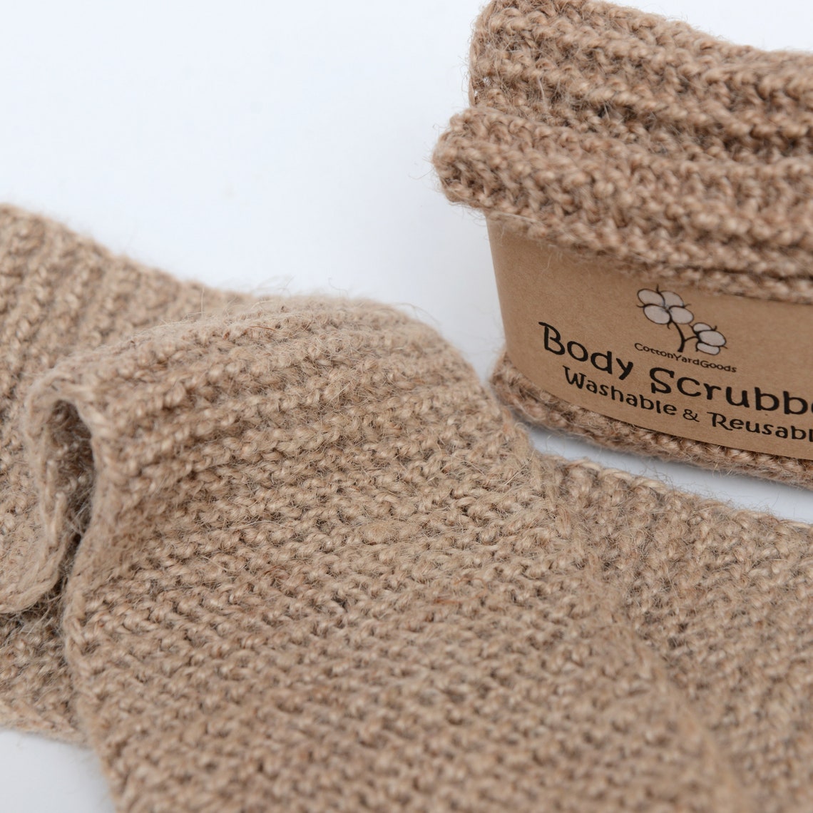 Exfoliating Body Scrubber. Natural Jute Back Scrubber. Spa Washcloth ...