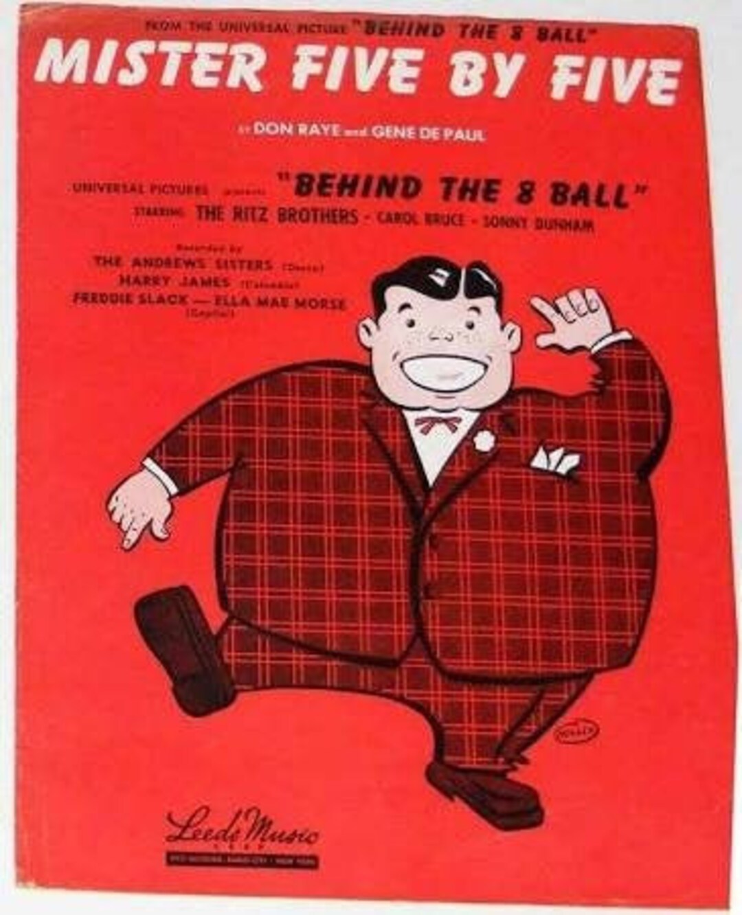 Mister Five by Five, Vintage Sheet Music, Don Raye and Gene De Paul ...