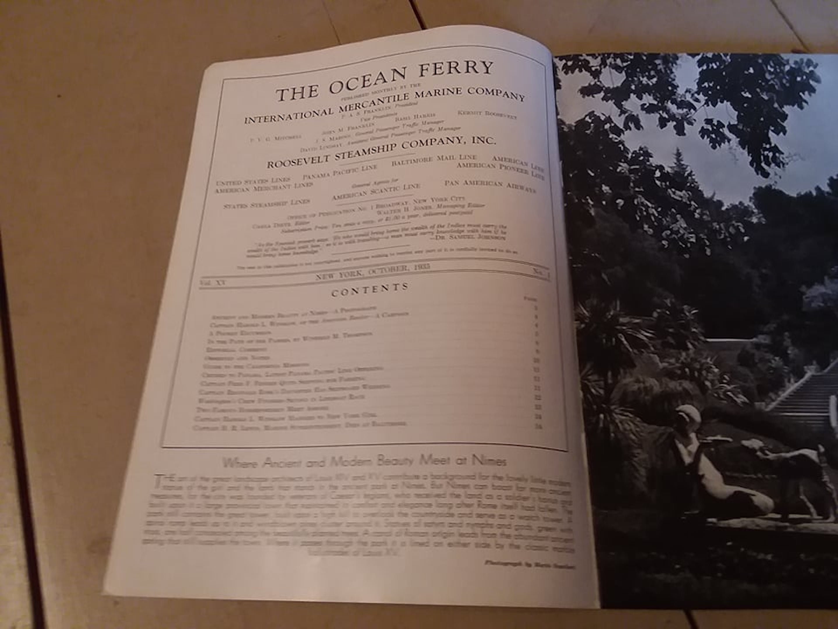 Vintage 1935 Magazine, the Ocean Ferry, the International Mercantile ...