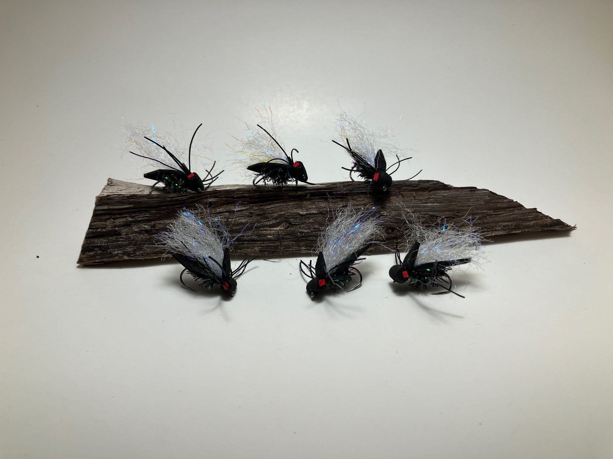 Cicada Fly Size #8 Peacock/black (6 Flies) Fly Fishing Flies - Etsy