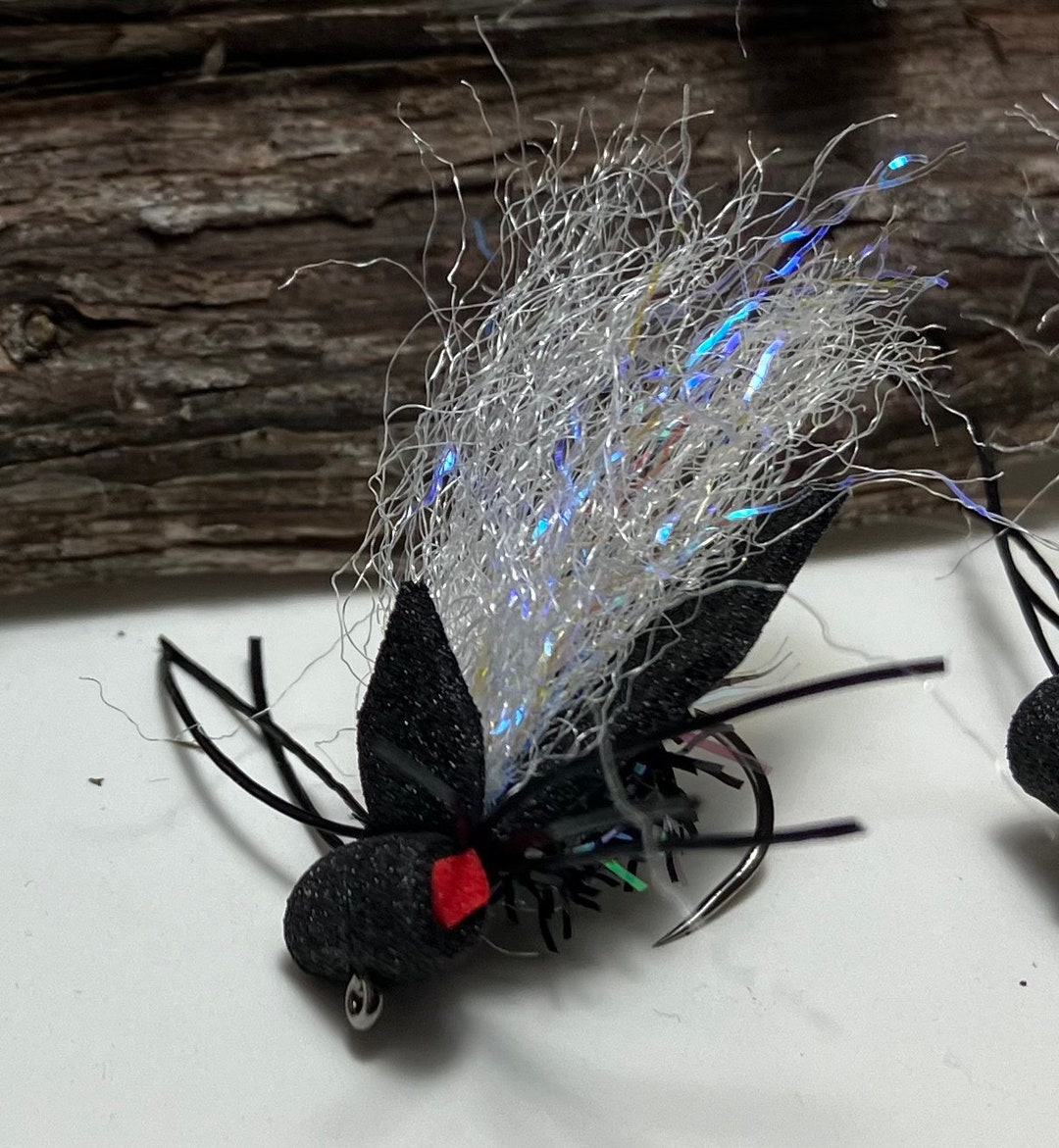 Cicada Fly Size #8 Peacock/black (6 Flies) Fly Fishing Flies - Etsy