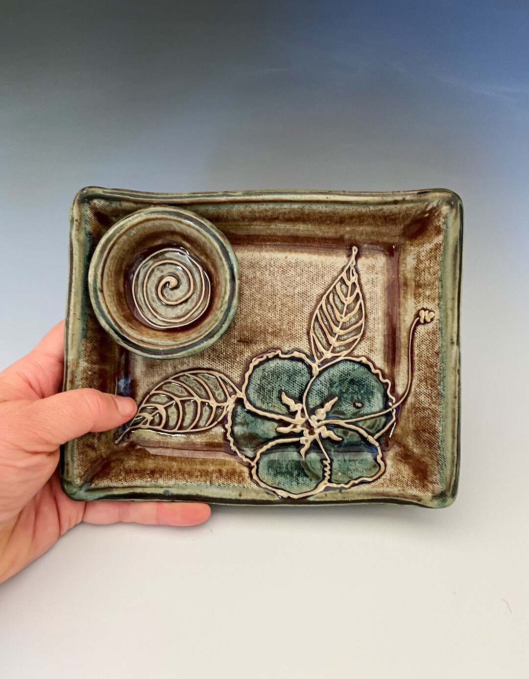 Slab Built Serving Dish With Sauce Compartment Microwave/oven ...