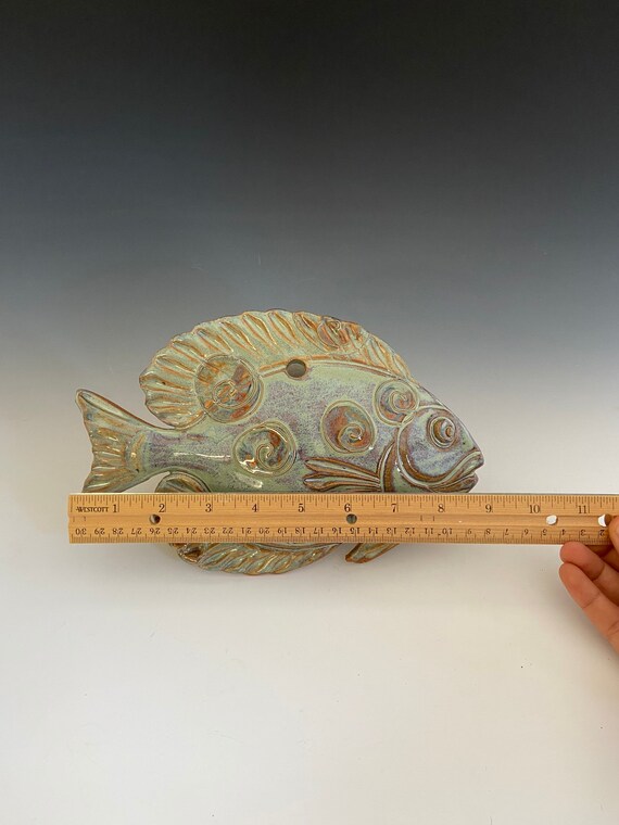 Handmade ceramic angel fish. — Earth, Fire, & Spirit Gallery