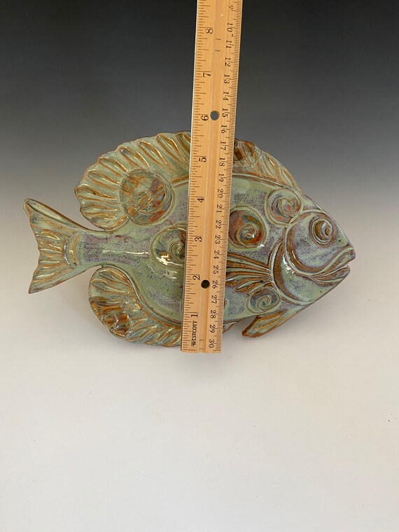 Handmade ceramic angel fish. — Earth, Fire, & Spirit Gallery