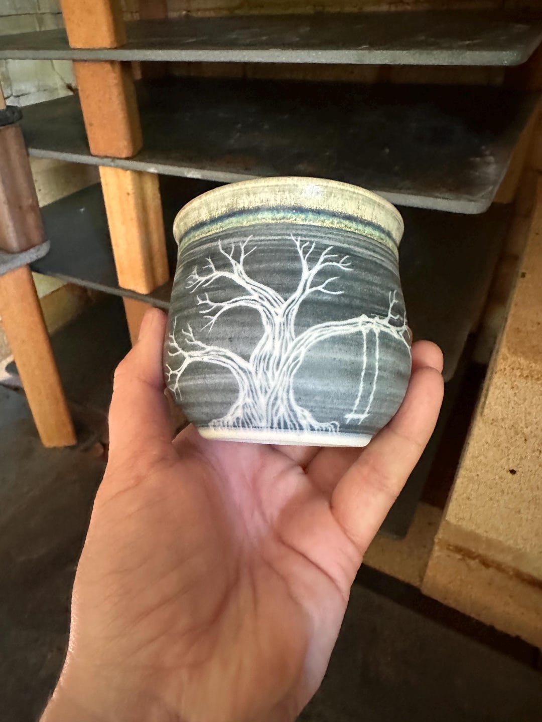 Tree With Swing Etched Porcelain Cup - Etsy