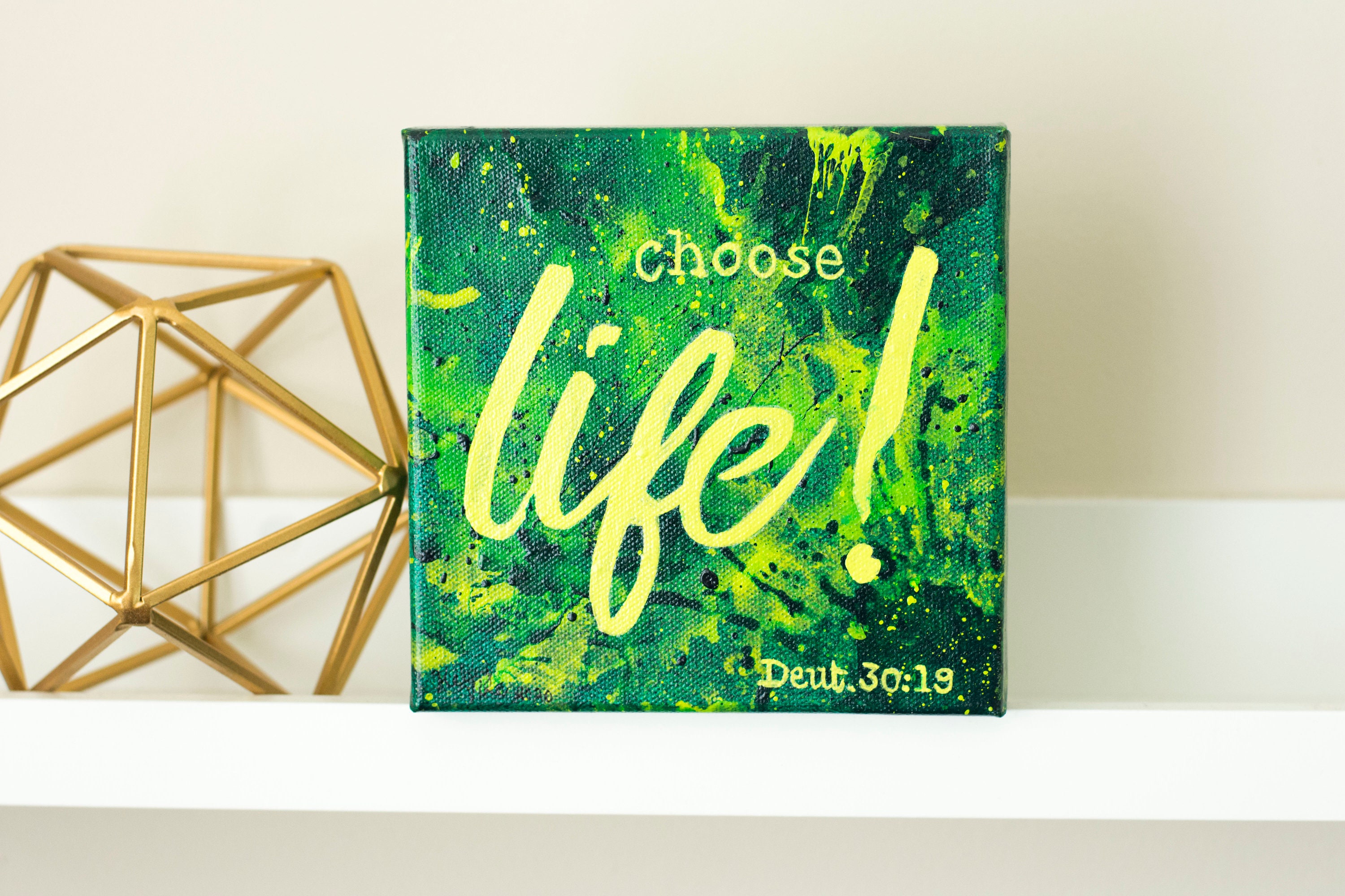 Choose Life | Hand-painted Canvas (6in X 6in) | Pro Life Art | Biblical ...