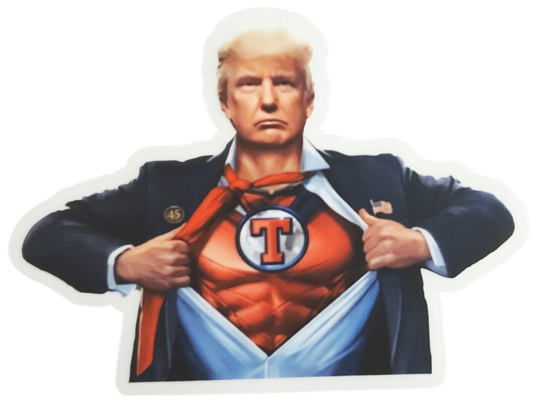 Super Trump Vinyl Bumper Sticker 4x3 - Etsy