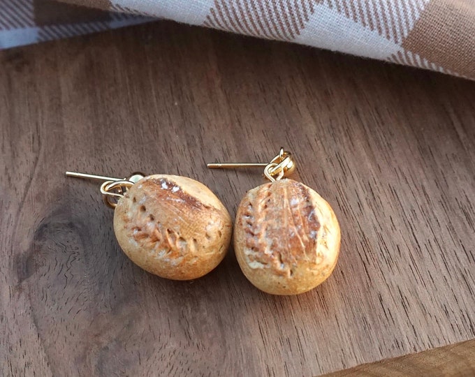 Sourdough Bread Earrings Tiny Food Jewelry Mini Food Bakery Jewelry ...
