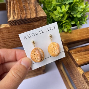 Sourdough Bread Earrings Tiny Food Jewelry Mini Food Bakery Jewelry ...