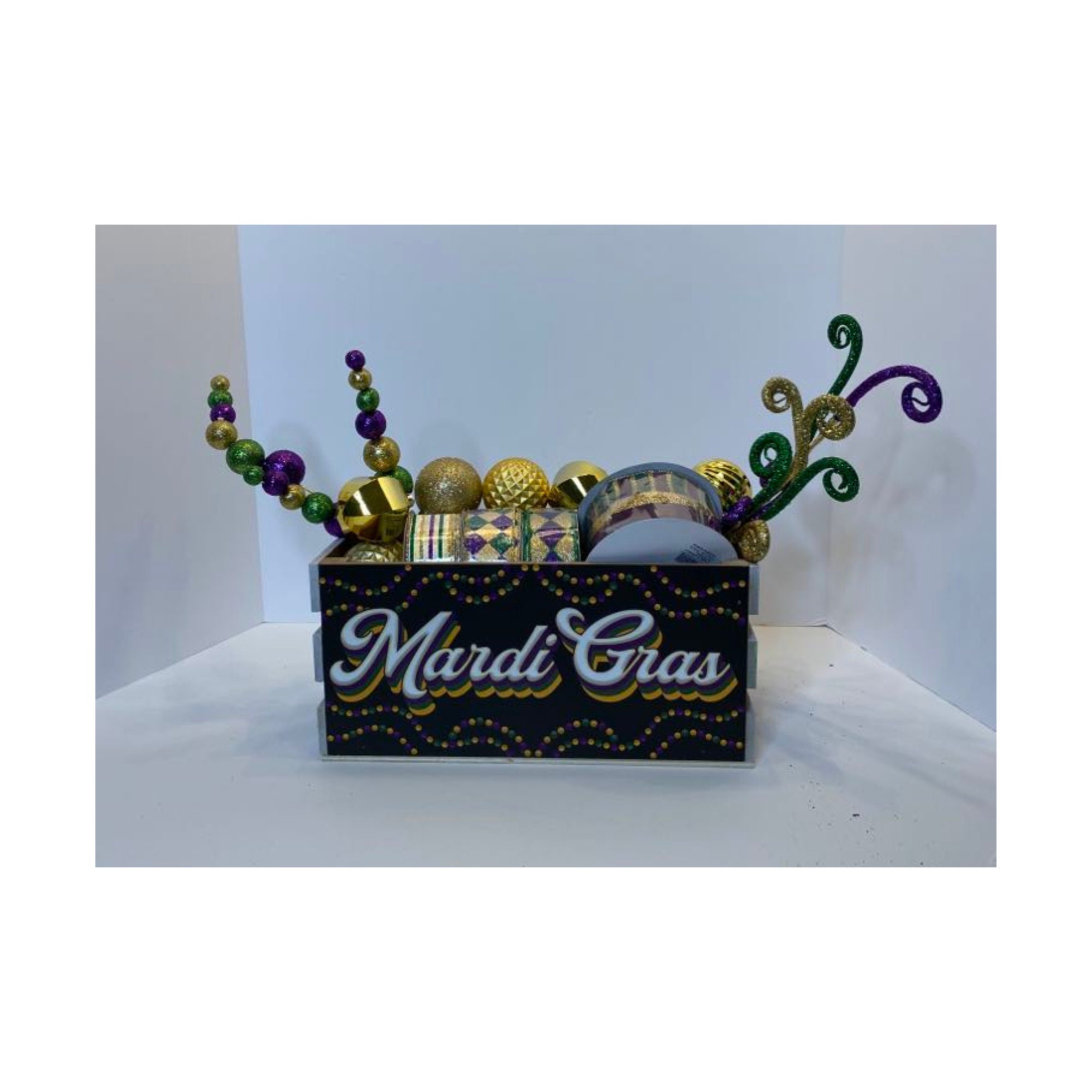 Mardi Gras Box, Festive Multi-use Organizer in Traditional Purple ...