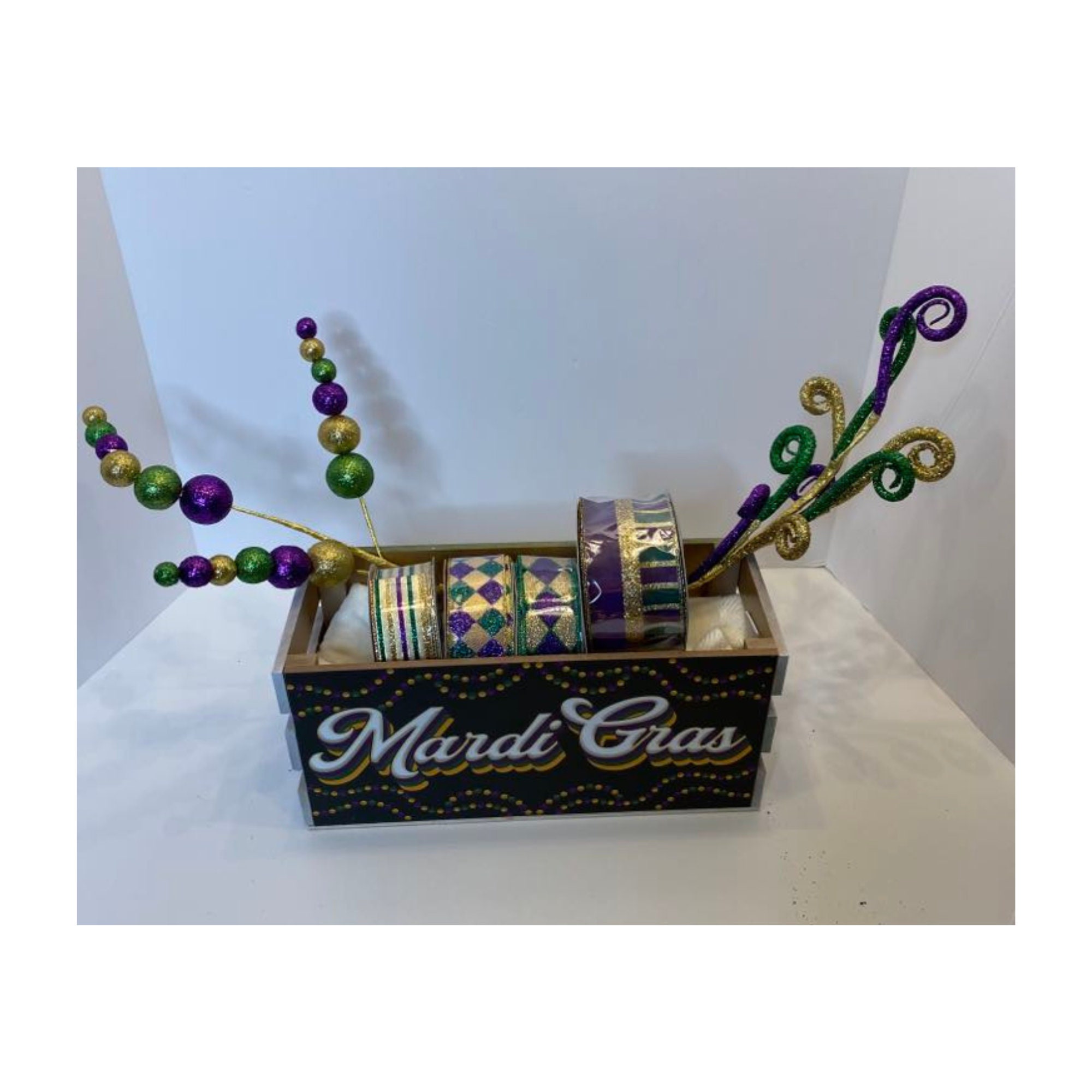 Mardi Gras Box, Festive Multi-use Organizer in Traditional Purple ...