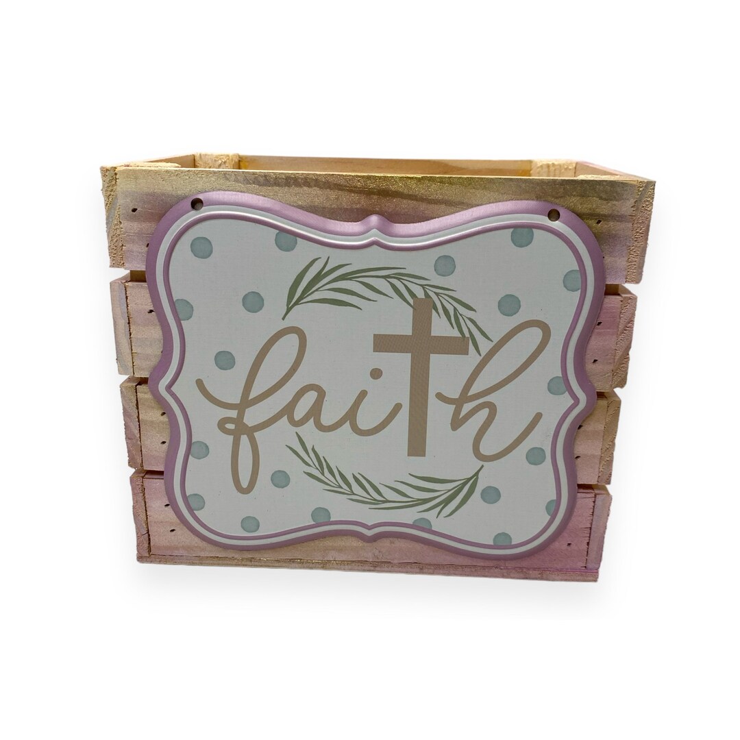 Christian Faith Box/crate, Easter Decor, Spiritual Gift - Etsy