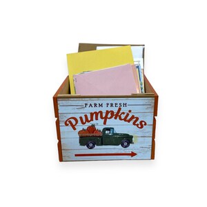Handmade Fall Wooden Crate, "farm Fresh Pumpkins" With a Green Truck ...