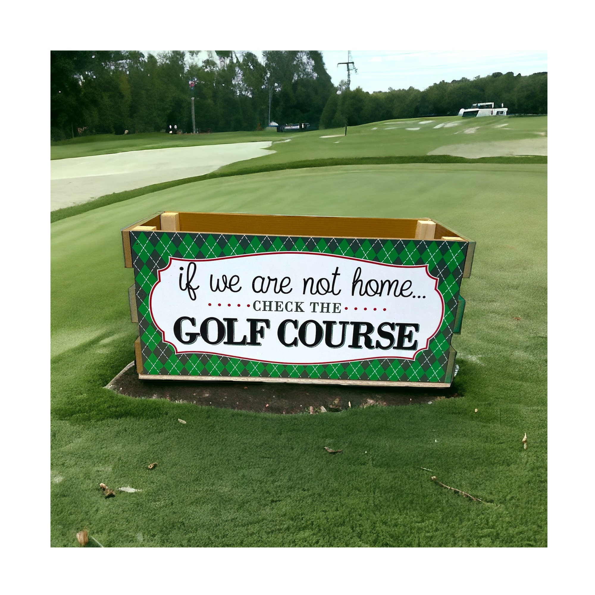 Golf Wooden Crate, Multifunctional Storage Box, Golf Themed Desk ...