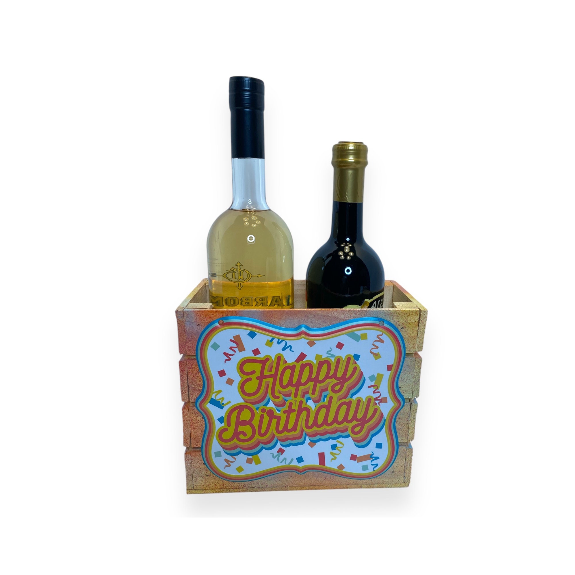 Happy Birthday Wooden Crate, Multifunctional Decor & Gift Box, Birthday ...