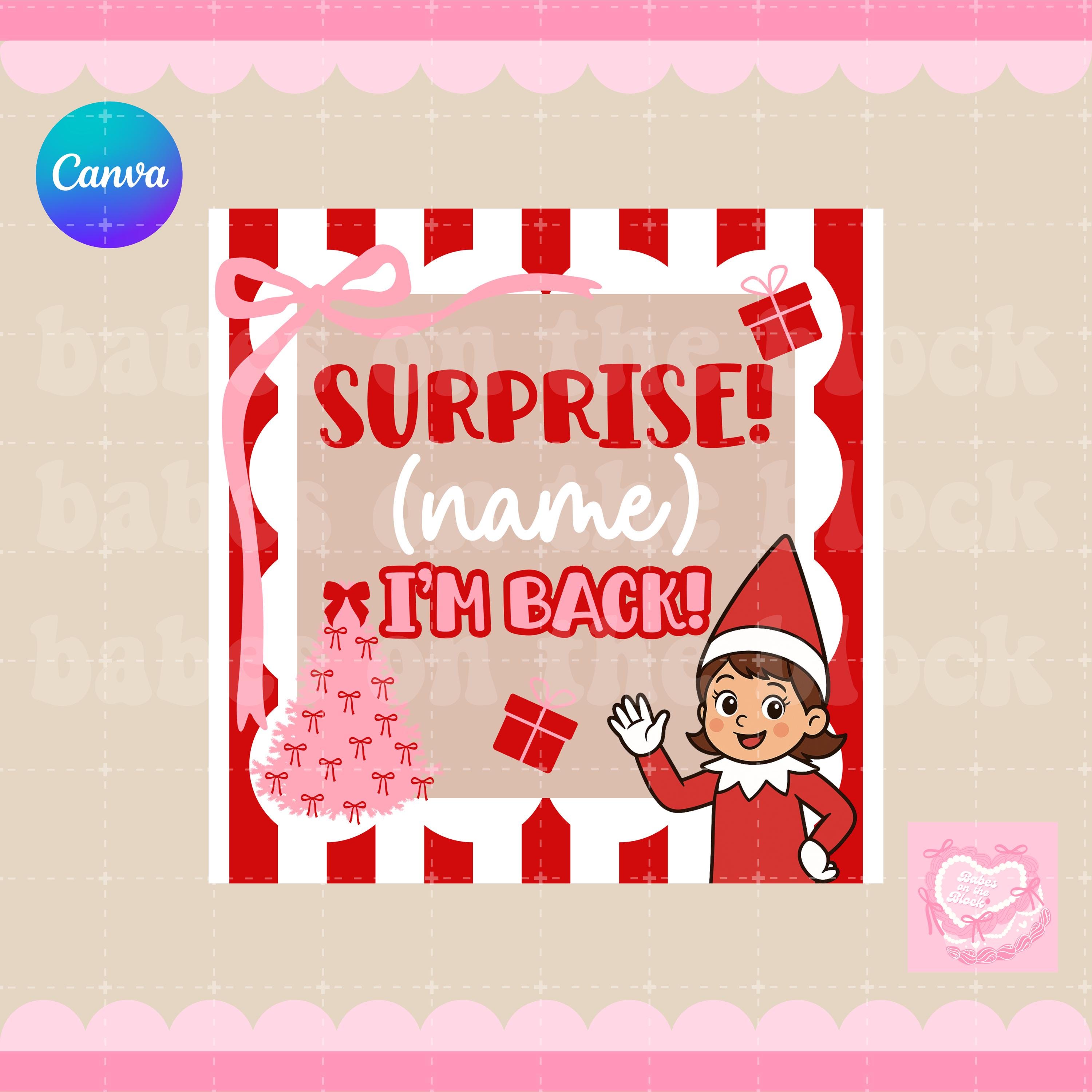 Welcome Girl Elf Banner Template Bundle | Editable Canva Banner | 35x35 ...