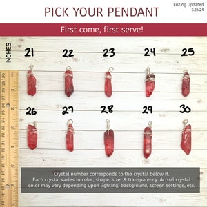 Quartz Crystal Necklace Maroon Deep Red - Etsy