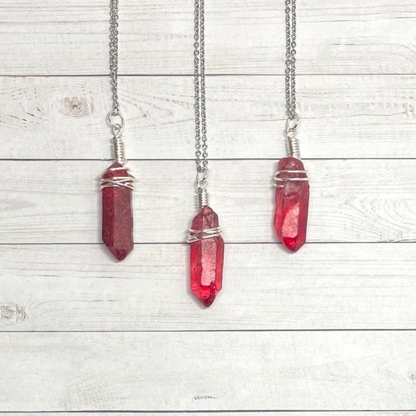 Red Necklace - Etsy