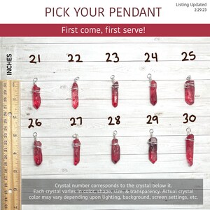 Quartz Crystal Necklace Maroon Deep Red - Etsy