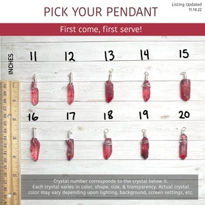 Quartz Crystal Necklace Maroon Deep Red - Etsy