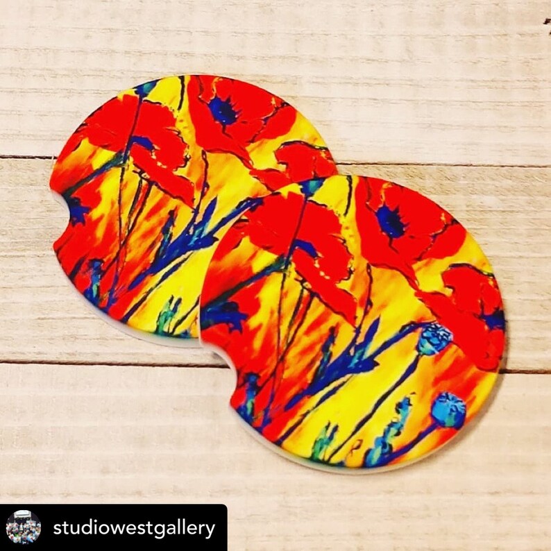 Art by Austin,holly, Ryan, Heather & Ian Set of 2 Art Car Cupholder ...