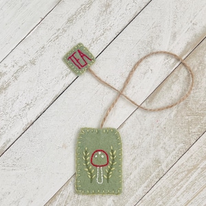 Felt Tea Bag Bookmark Felt Appliqué and Embroidery Digital PDF Pattern ...