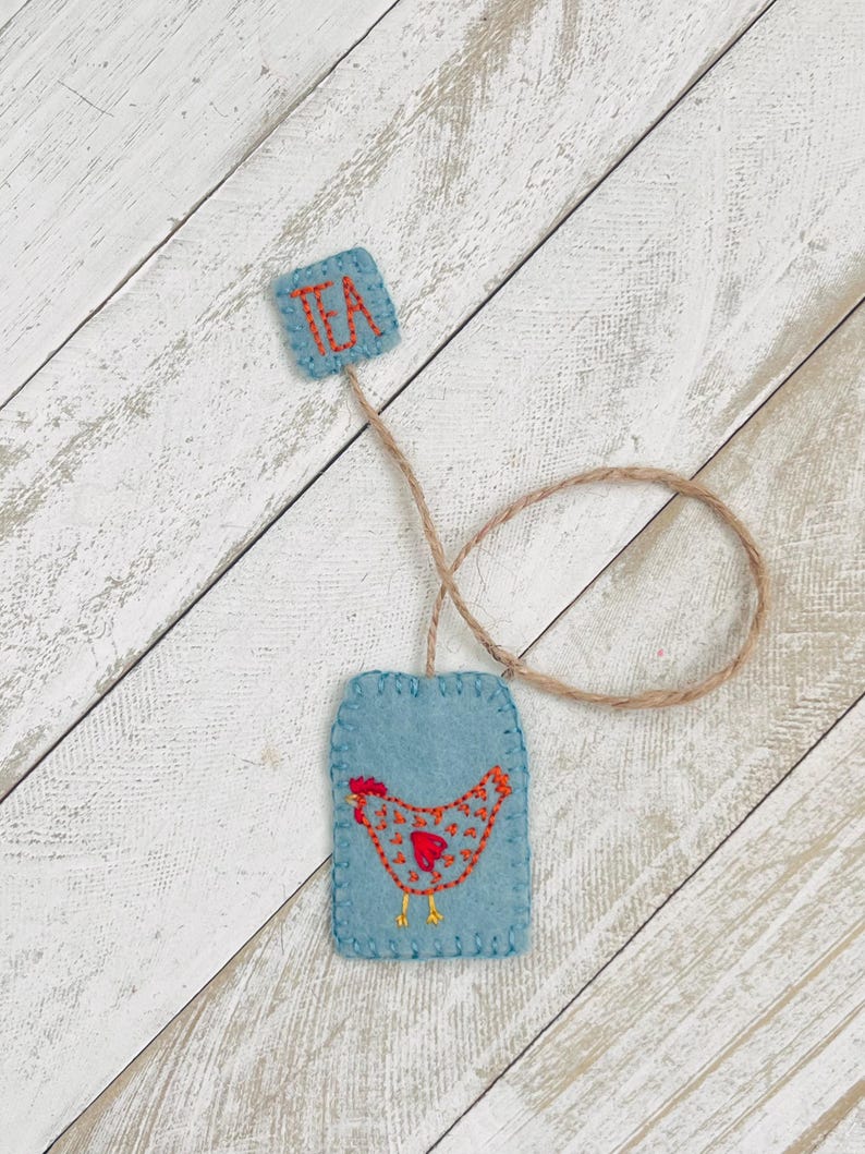 Felt Tea Bag Bookmark Felt Appliqué and Embroidery Digital PDF Pattern ...