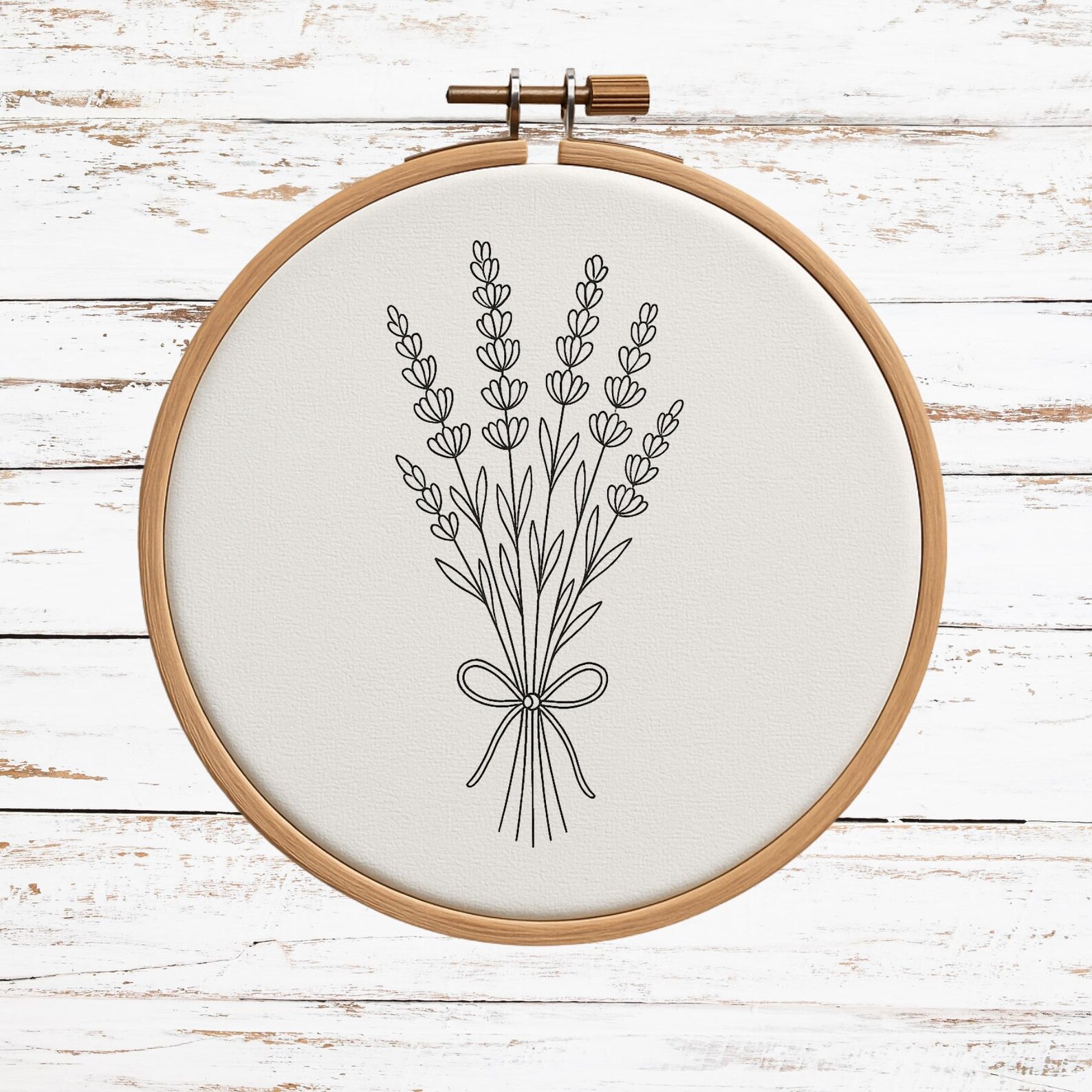 Lavender Wildflower Bouquet Hand Embroidery Pattern Template,pdf ...