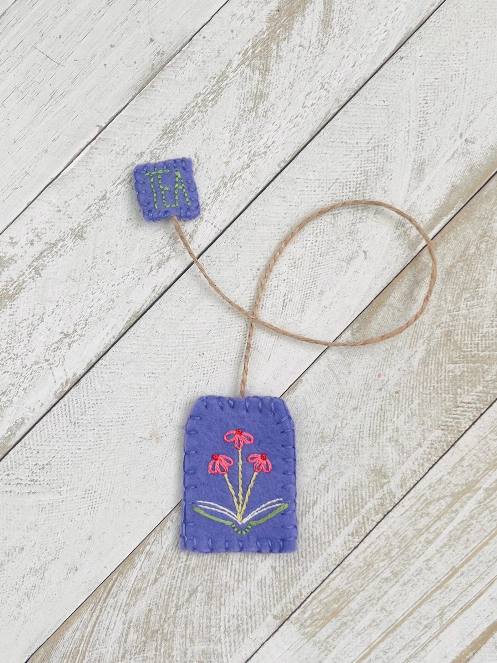 Felt Tea Bag Bookmark Felt Appliqué and Embroidery Digital PDF Pattern ...