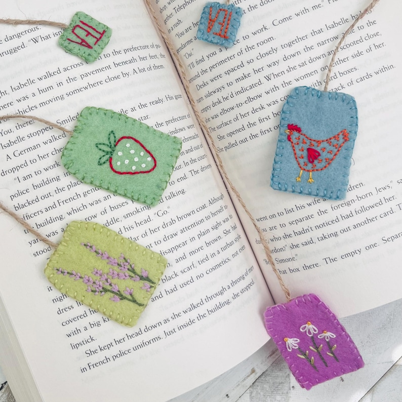 Felt Tea Bag Bookmark Felt Appliqué and Embroidery Digital PDF Pattern ...