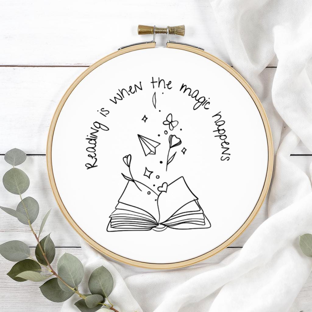 Book Embroidery Pattern Bundle: Floral DIY Hand Embroidery (PDF Instant ...