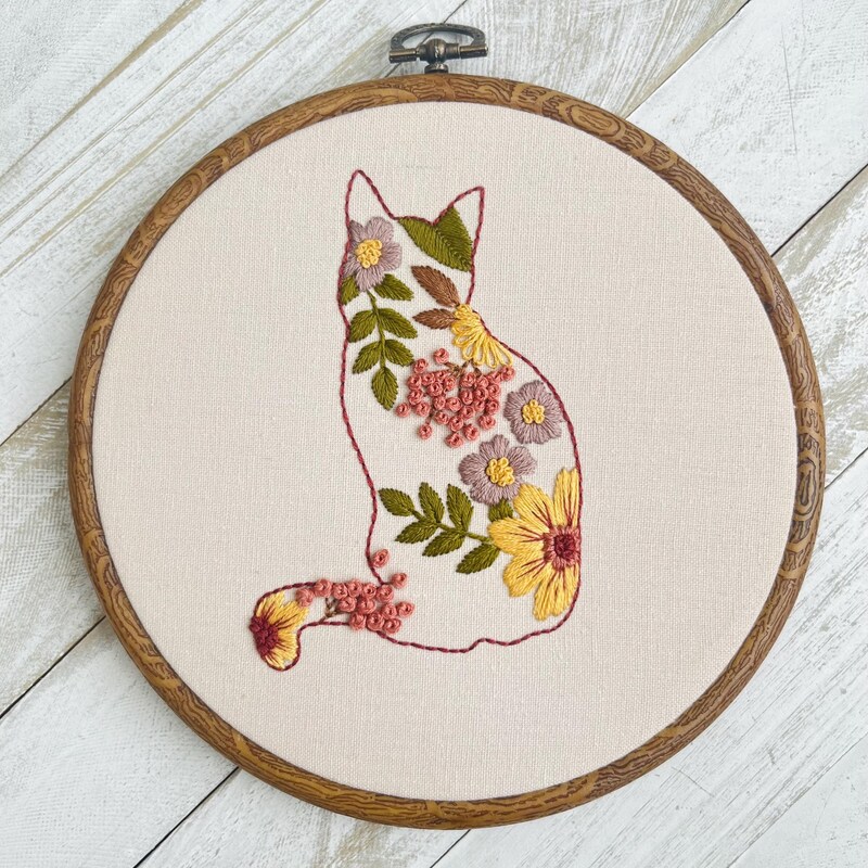 Cat Hand Embroidery - Etsy