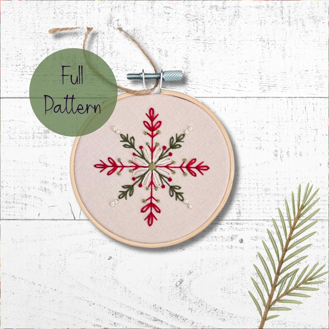 Easy Holiday Snowflake Christmas Ornament Digital PDF Pattern Beginner ...